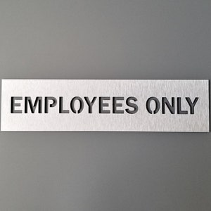 Employees Only Sign. Staff Only Door Sign. Modern Business Signage ...
