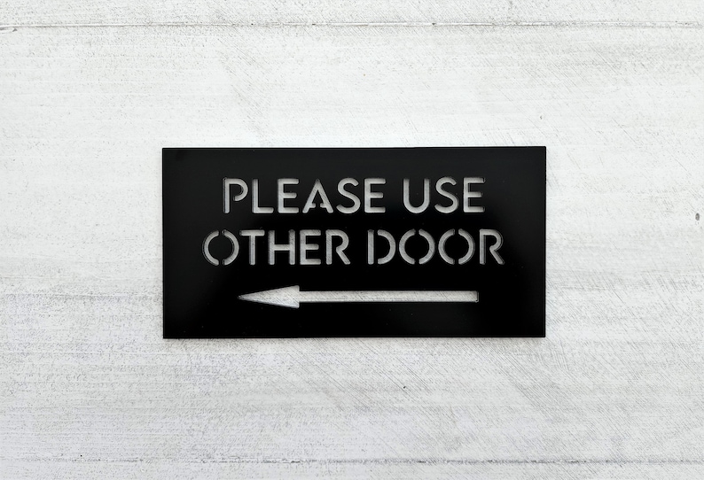 Please Use Other Door Sign With Arrow. Front Door Signs. Use - Etsy
