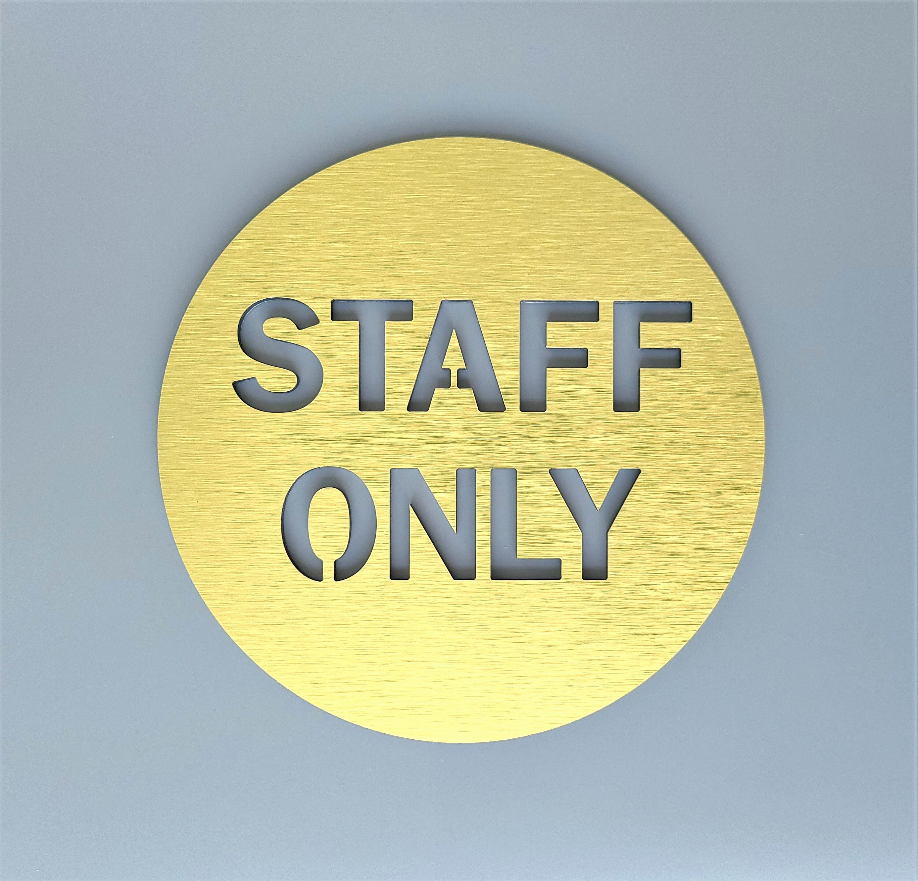 Aluminum Staff only sign for door. Employees only. Office door sign ...