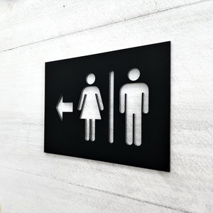 Restroom Directional Signs. Bathroom Signs With Arrows. Arrow Signs for ...