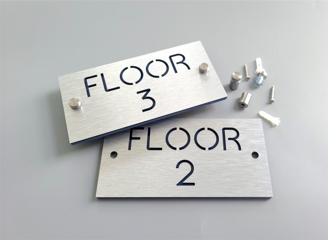 Custom Floor Numbers. Floor Number Sign. Level Numbering Sign. - Etsy