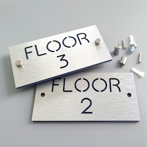 Custom Floor Numbers. Floor Number Sign. Level Numbering Sign. Stairway ...