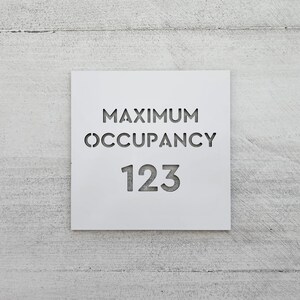 Maximum Occupancy Signs for Business. Maximum Capacity Sign. Room ...