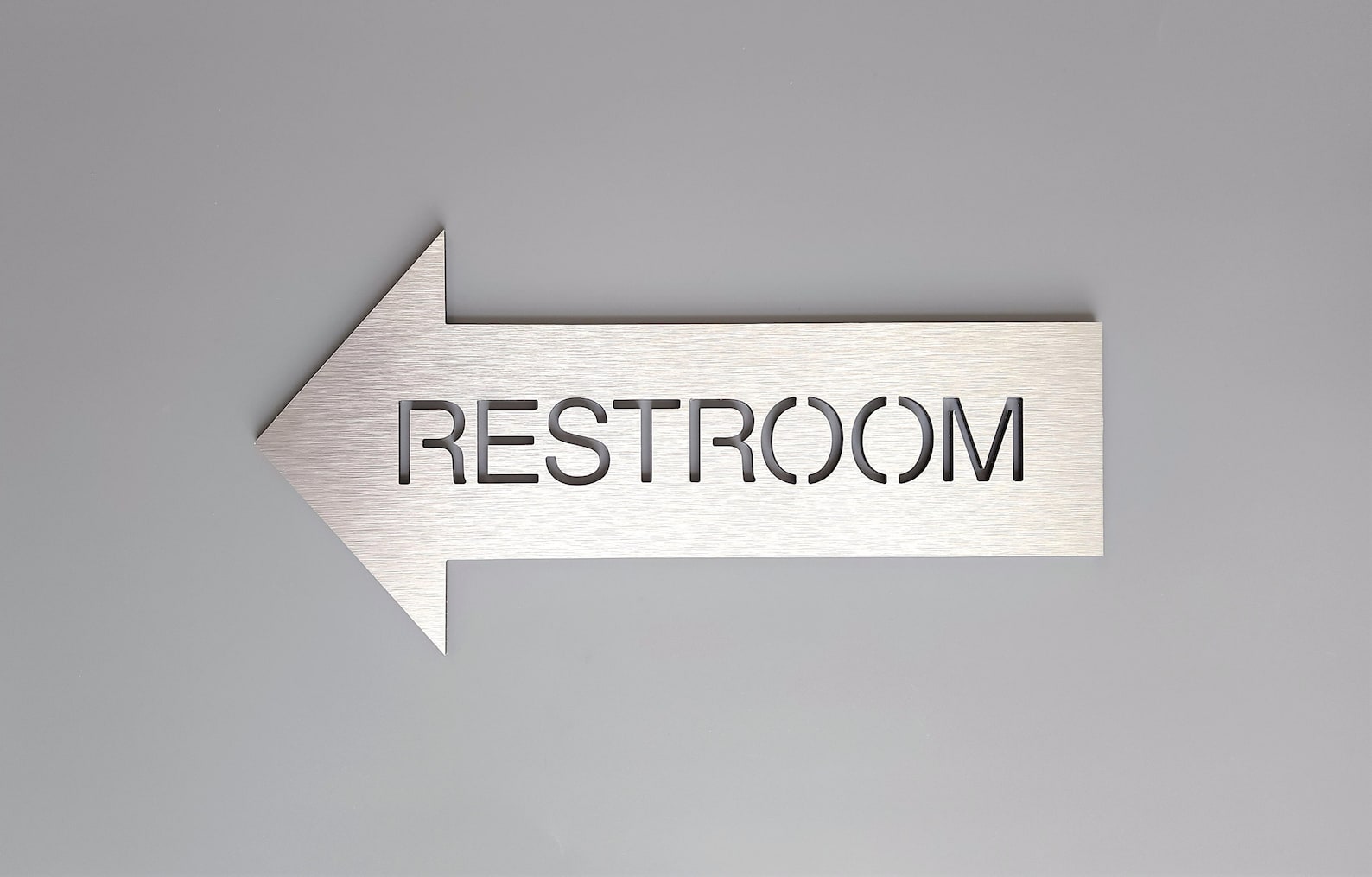 Restroom Sign With Arrow. Bathroom Signs. Wayfinding Sign. Information ...