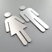 Male Female Bathroom Figures - Set of 2. Restroom Door Sign. Metal ...
