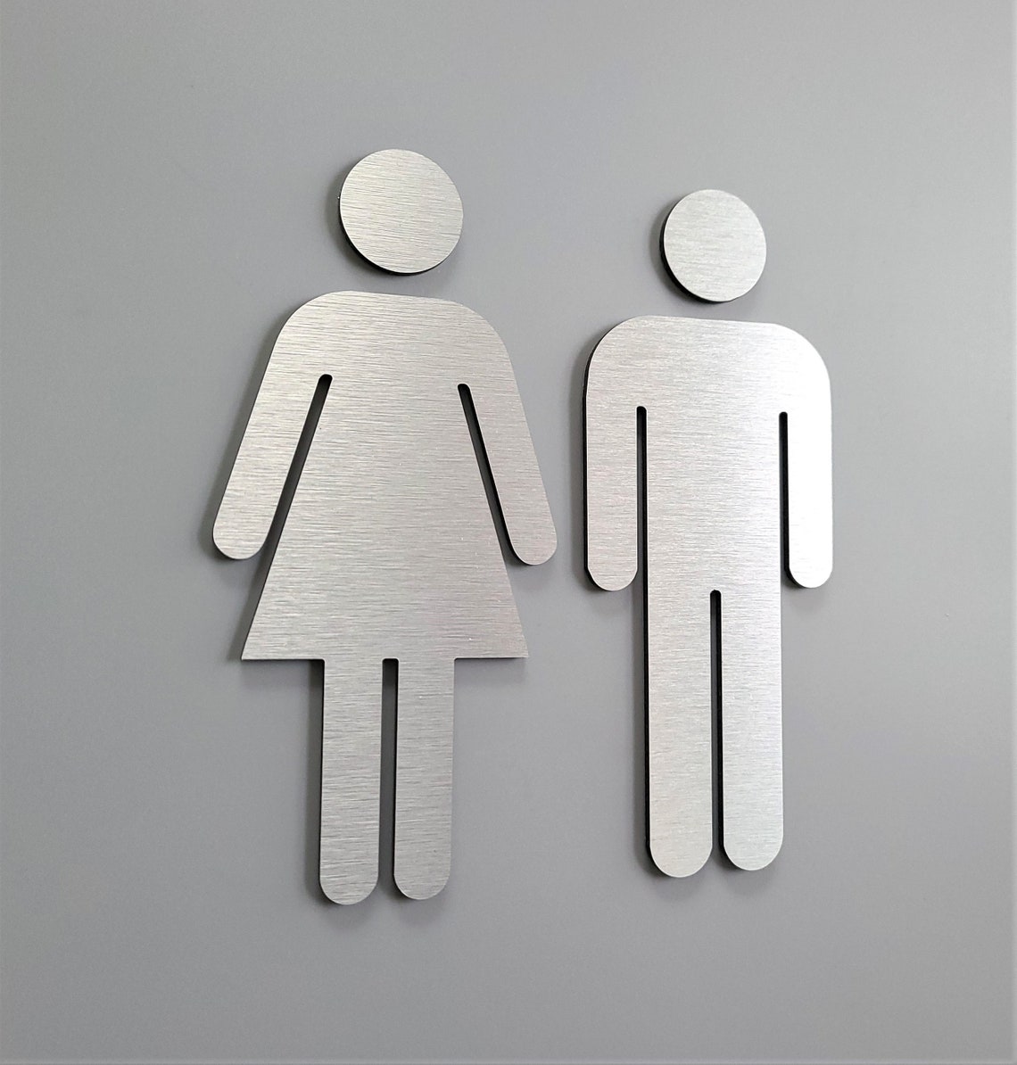 Male Female Bathroom Figures Set of 2. Restroom Door Sign. - Etsy