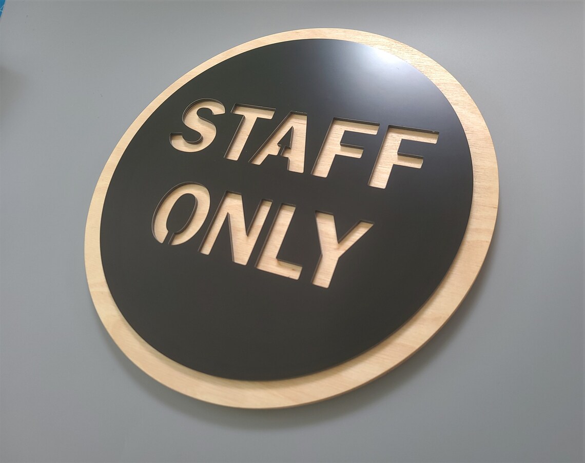 Staff Only Sign. Employees Only. Staff Lounge Door Sign. - Etsy