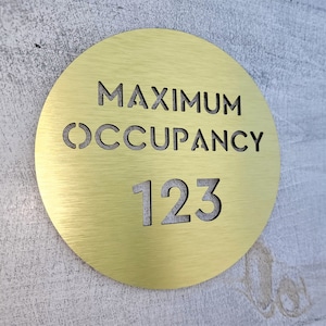Maximum Occupancy Sign. Maximum Capacity Sign for Business. Room ...