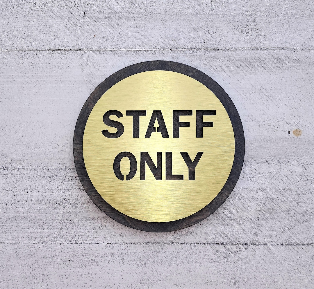 Staff Only Sign. Employees Only. Staff Lounge Door Sign. Private ...