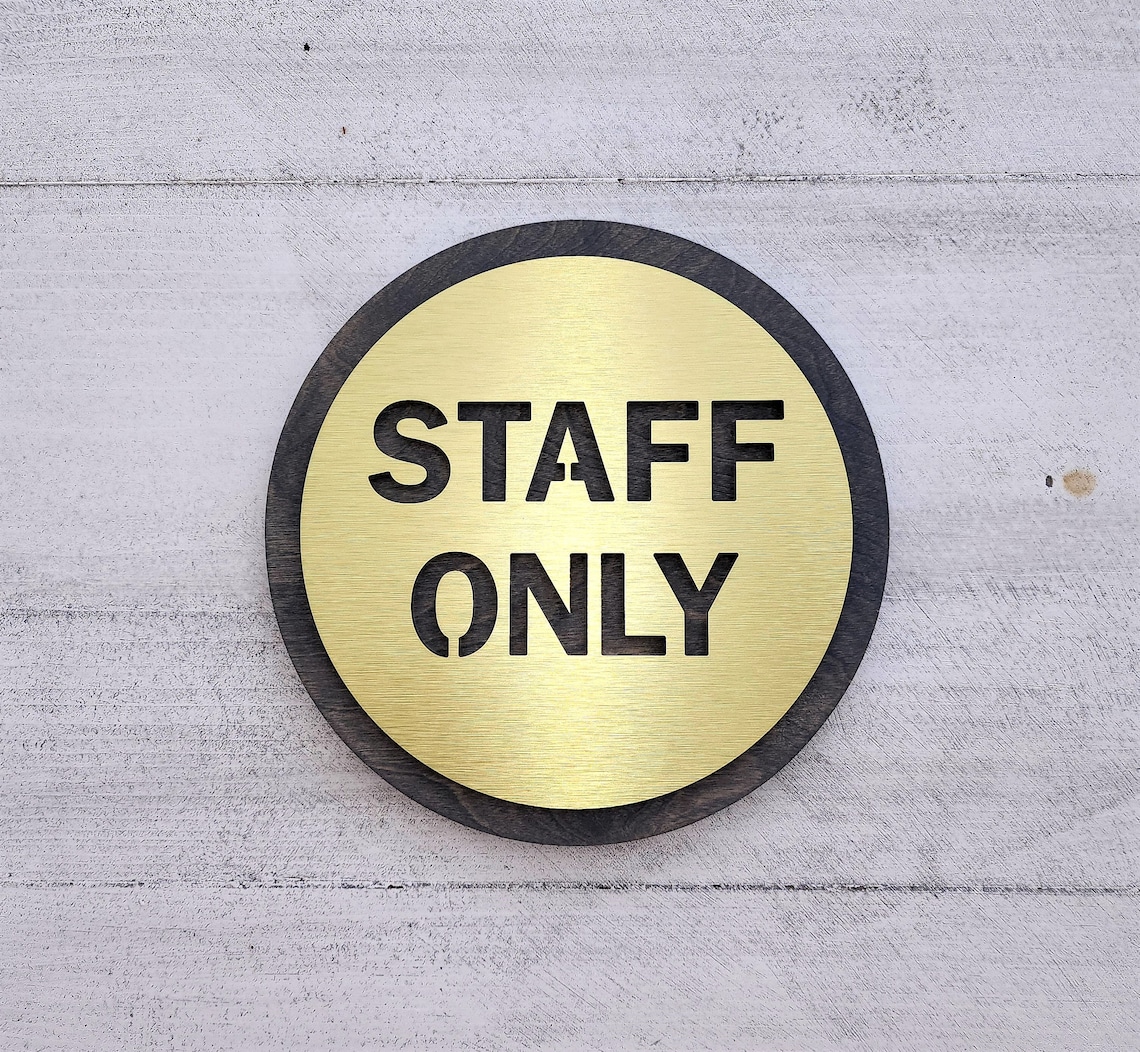 Staff Only Sign. Employees Only. Staff Lounge Door Sign. - Etsy