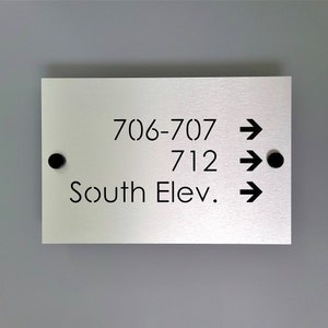 Custom directional sign. Hotel room directional signs. | Etsy