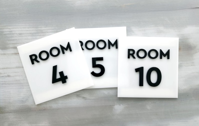 Room Number Signs. Custom Room Numbers. Hotel Room Door Number Plaques ...