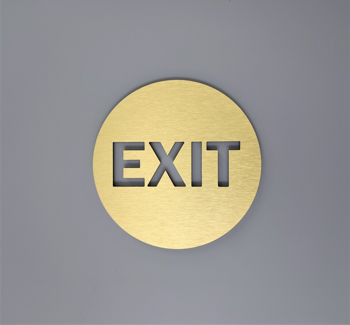Exit Door Sign. Informational Safety Signs. Modern Office - Etsy