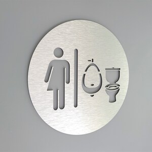 All Gender Restroom Sign With Urinal Symbol. Bathroom Signs. Unisex ...