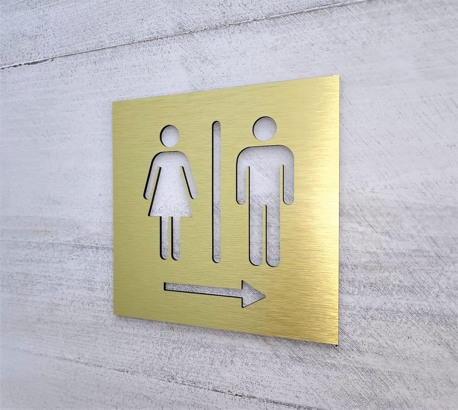 Restroom Arrow Sign. Bathroom Signs With Arrow. Directional - Etsy