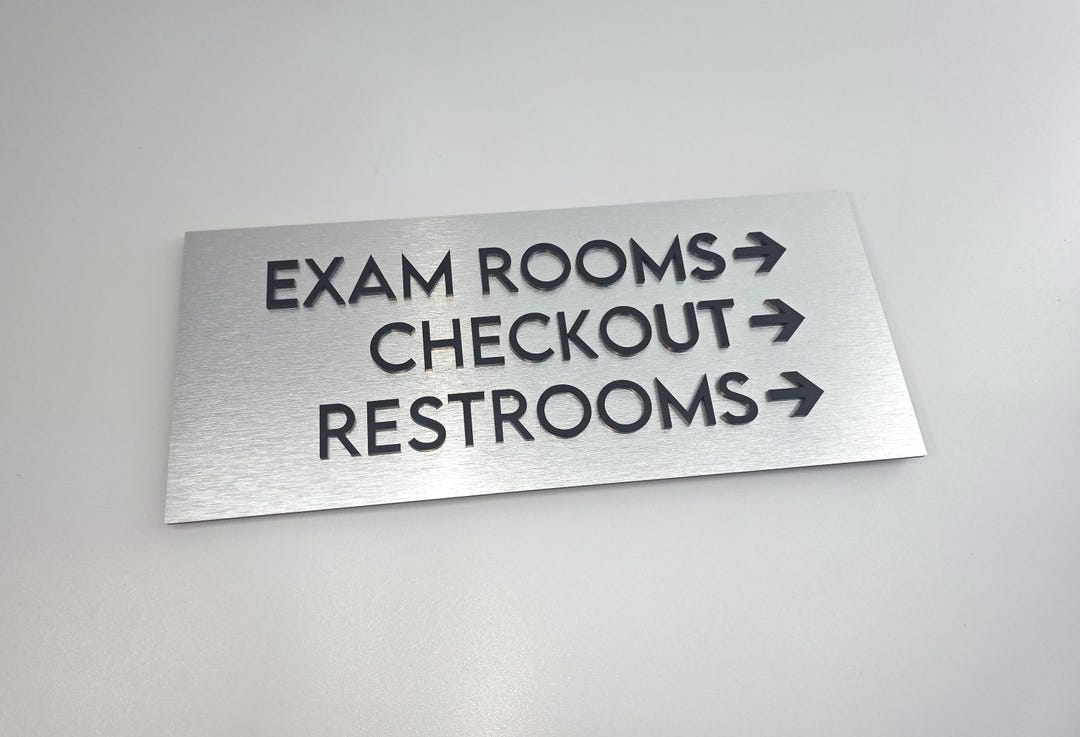 Custom Directional Sign | Personalized Arrow Wayfinding Sign for Office ...
