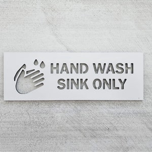 Hand Wash Sink Only Sign. Hand Washing Signs. Handwashing Only Sink ...