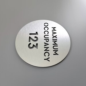 Maximum Occupancy Sign. Maximum Capacity Sign for Business. Room ...