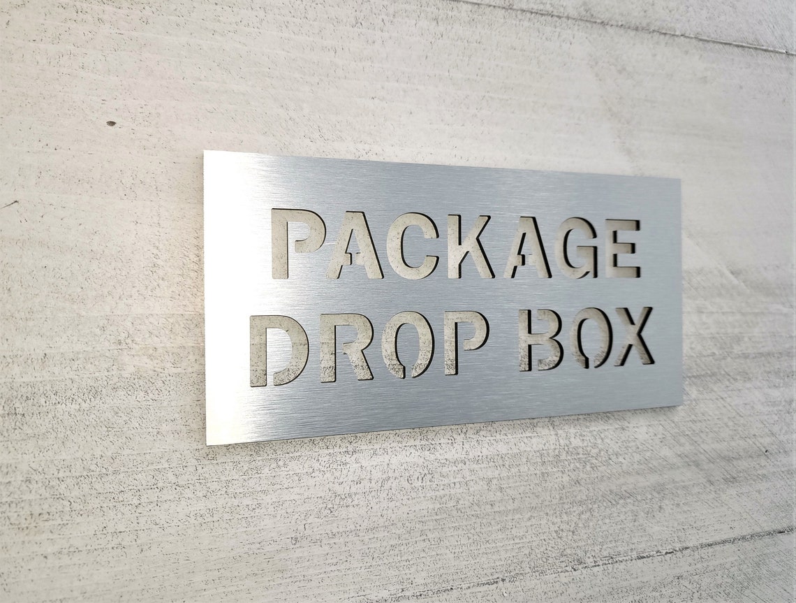 Package Drop Box Sign. Please Leave Packages in the Box Sign. Sign for ...