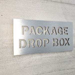 Package Drop Box Sign. Please Leave Packages in the Box Sign. Sign for ...