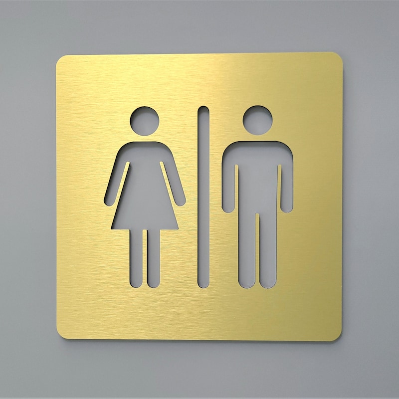 Acrylic Restroom Signage - Etsy