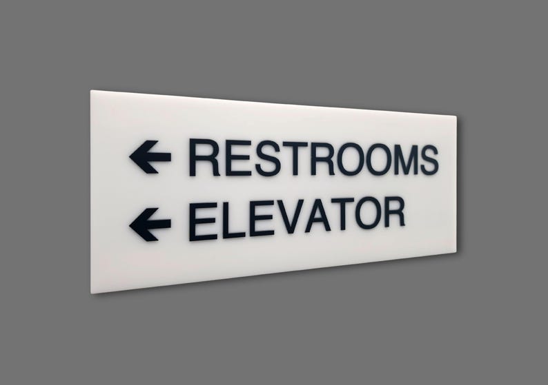 Custom Directional Sign | Personalized Arrow Wayfinding Sign for Office ...