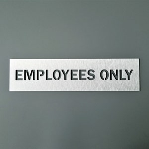 Employees Only Sign. Staff Only Door Sign. Modern Business Signage ...