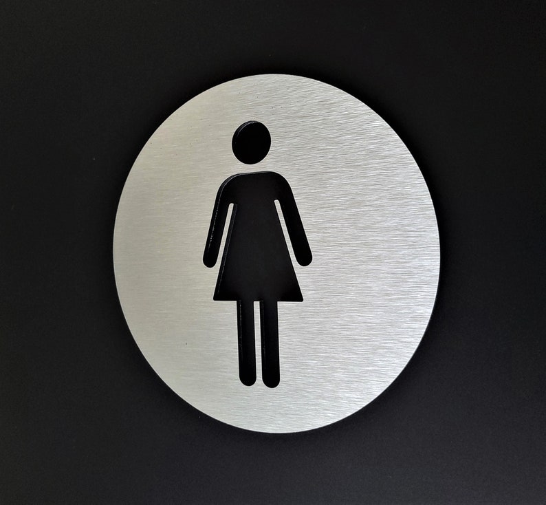 Female Restroom Door Sign. Metal Bathroom Sign. Women's - Etsy