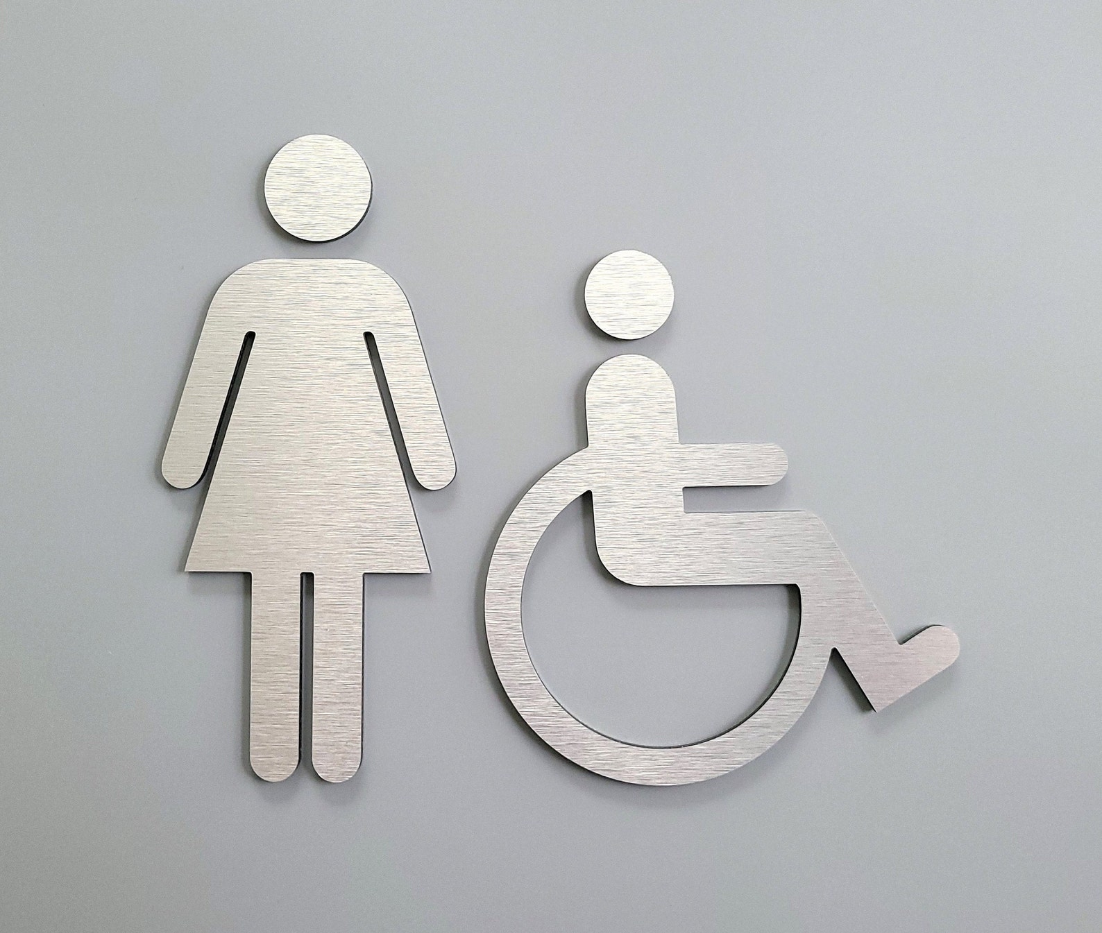 Female Bathroom Figures Set of 2. Handicap Accessible - Etsy