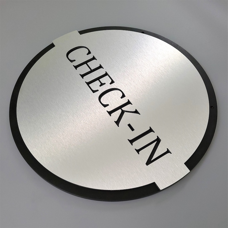 Check in sign. Front desk sign. Hanging Lobby signs. Reception | Etsy