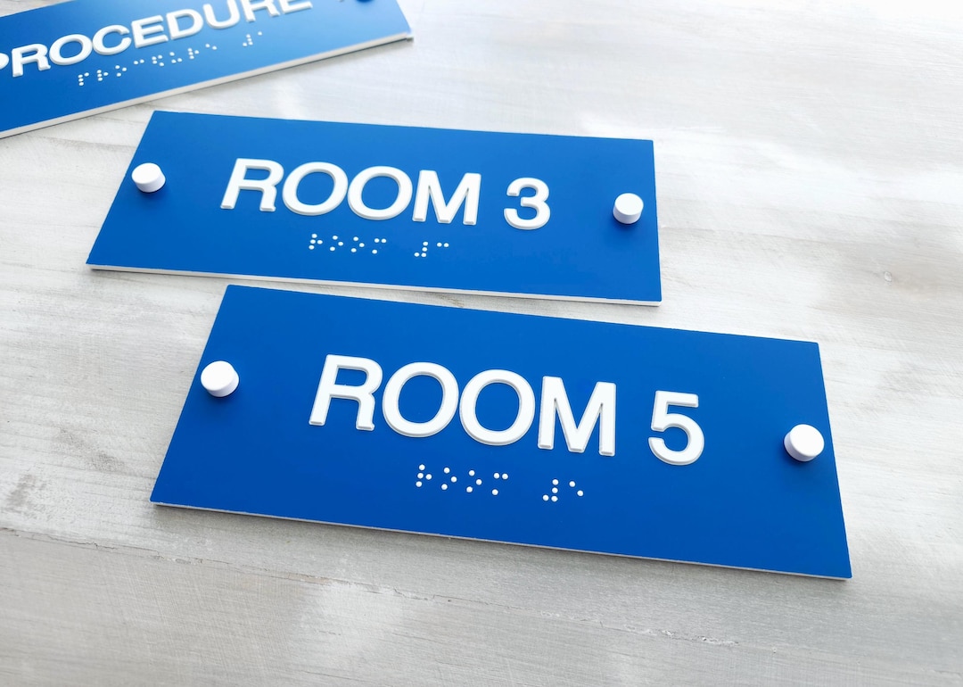 ADA Compliant Room Name Sign. Custom Room Identification ADA Signs ...