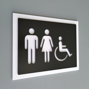 Accessible Restroom Signs. Handicap Accessible Bathroom Signage. All ...