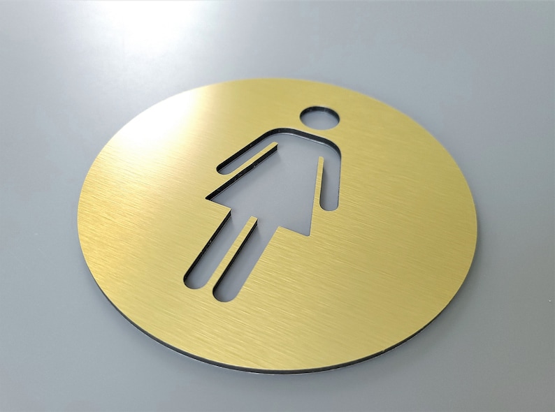 Female Restroom Door Sign. Metal Bathroom Sign. Women's - Etsy