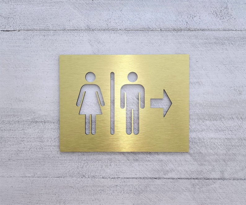 Restroom Directional Signs. Bathroom Signs With Arrows. Arrow Signs for ...