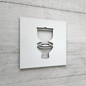 Toilet Symbol Sign. Square Bathroom Sign. Restroom Signs With Toilet ...