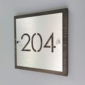 Square Apartment Numbers. 6"x6" Hotel Room Numbers. Modern Address ...