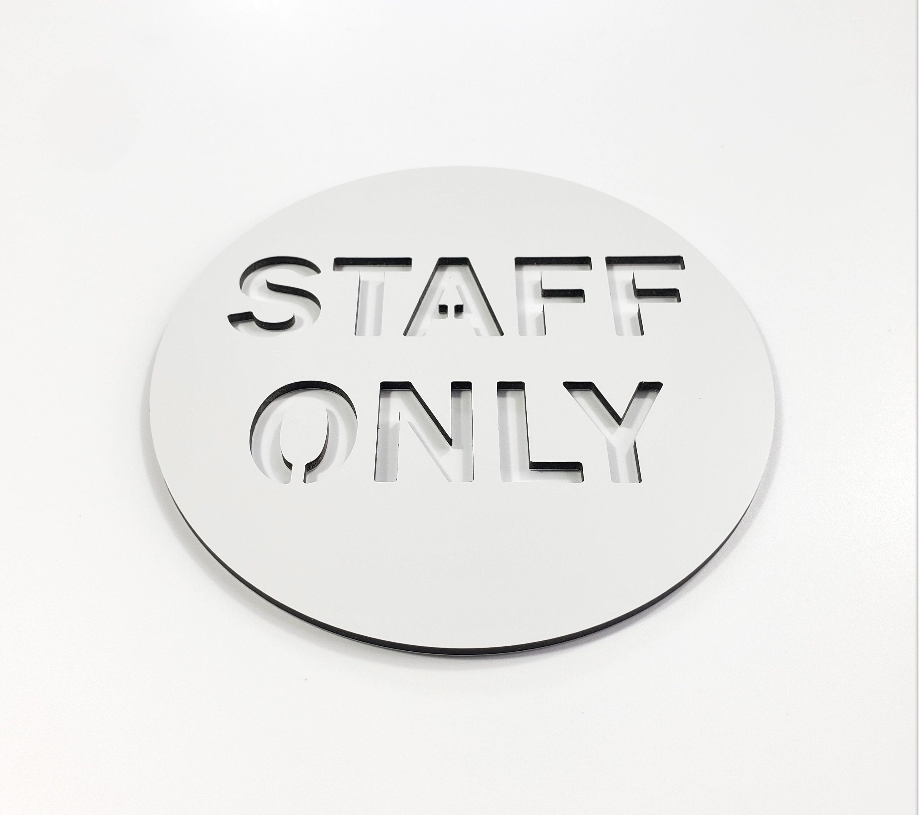 Aluminum Staff only sign for door. Employees only. Office door sign ...