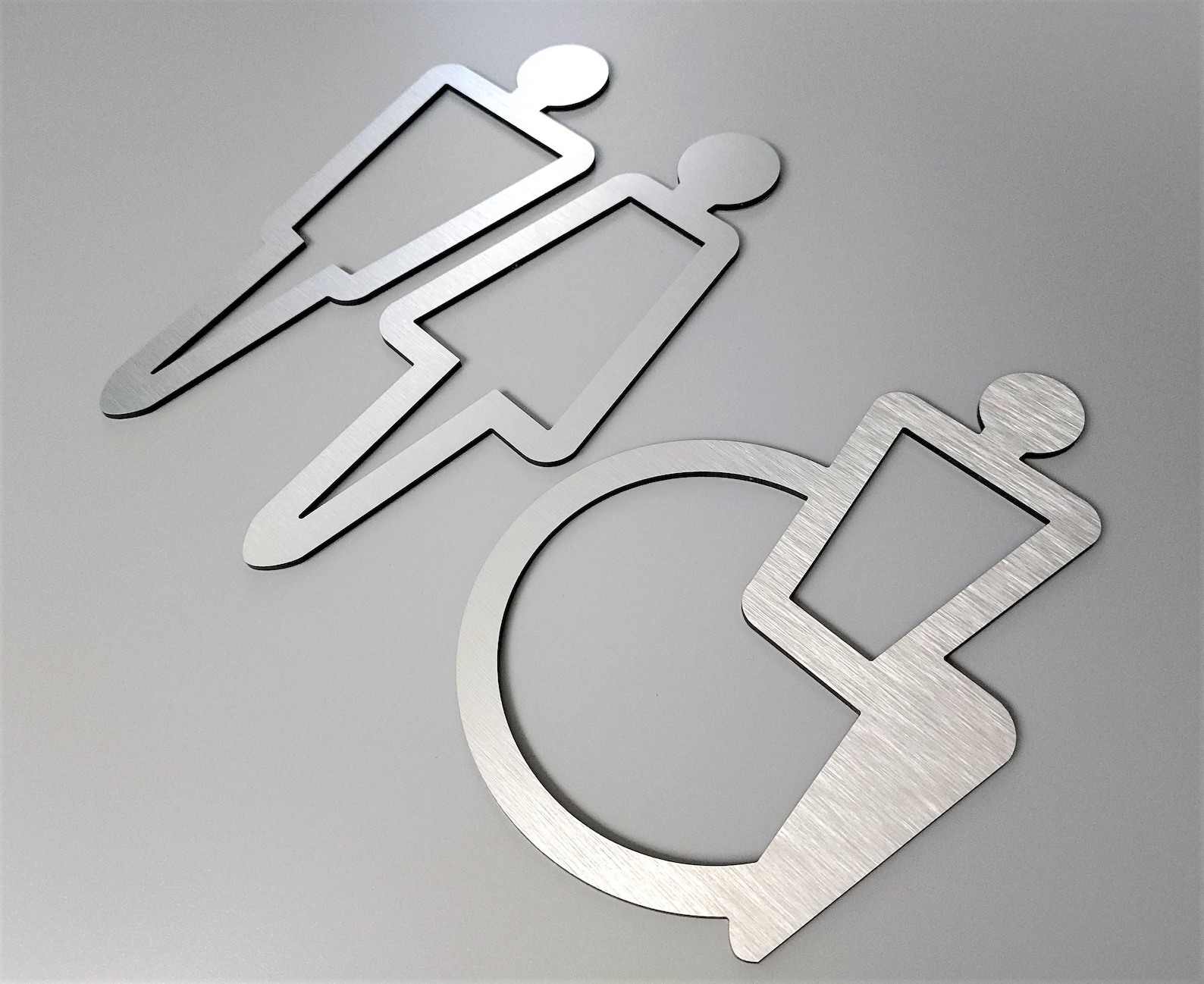 Set of 3 Modern Bathroom Figures. Man and Woman Cutout Symbols - Etsy