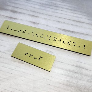 Custom Braille Plaques. Braille Signs With Custom Text. Grade 2 Domed ...