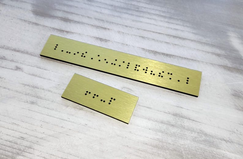 Custom Braille Plaques. Braille Signs With Custom Text. Grade 2 Domed ...