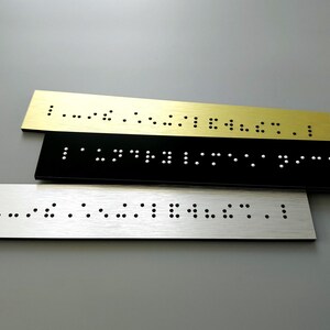 Custom Braille Plaques. Braille Signs With Custom Text. Grade 2 Domed ...