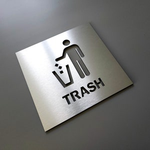 Trash Symbol Sign. Trash Bin Signs. Trash Can Label Signs. Garbage Sign ...
