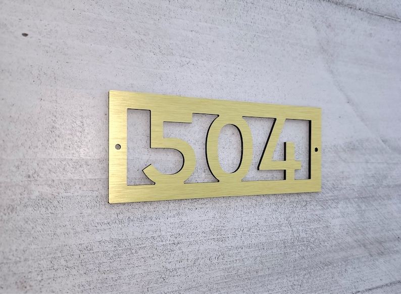 Custom Door Number Plaque. Modern Apartment Numbers. Hotel - Etsy