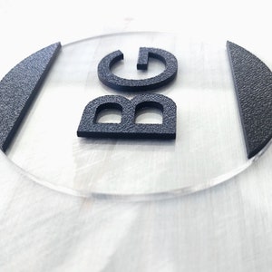 Round Acrylic Number Plaque. Clear Acrylic Number Signs. Exam Room ...