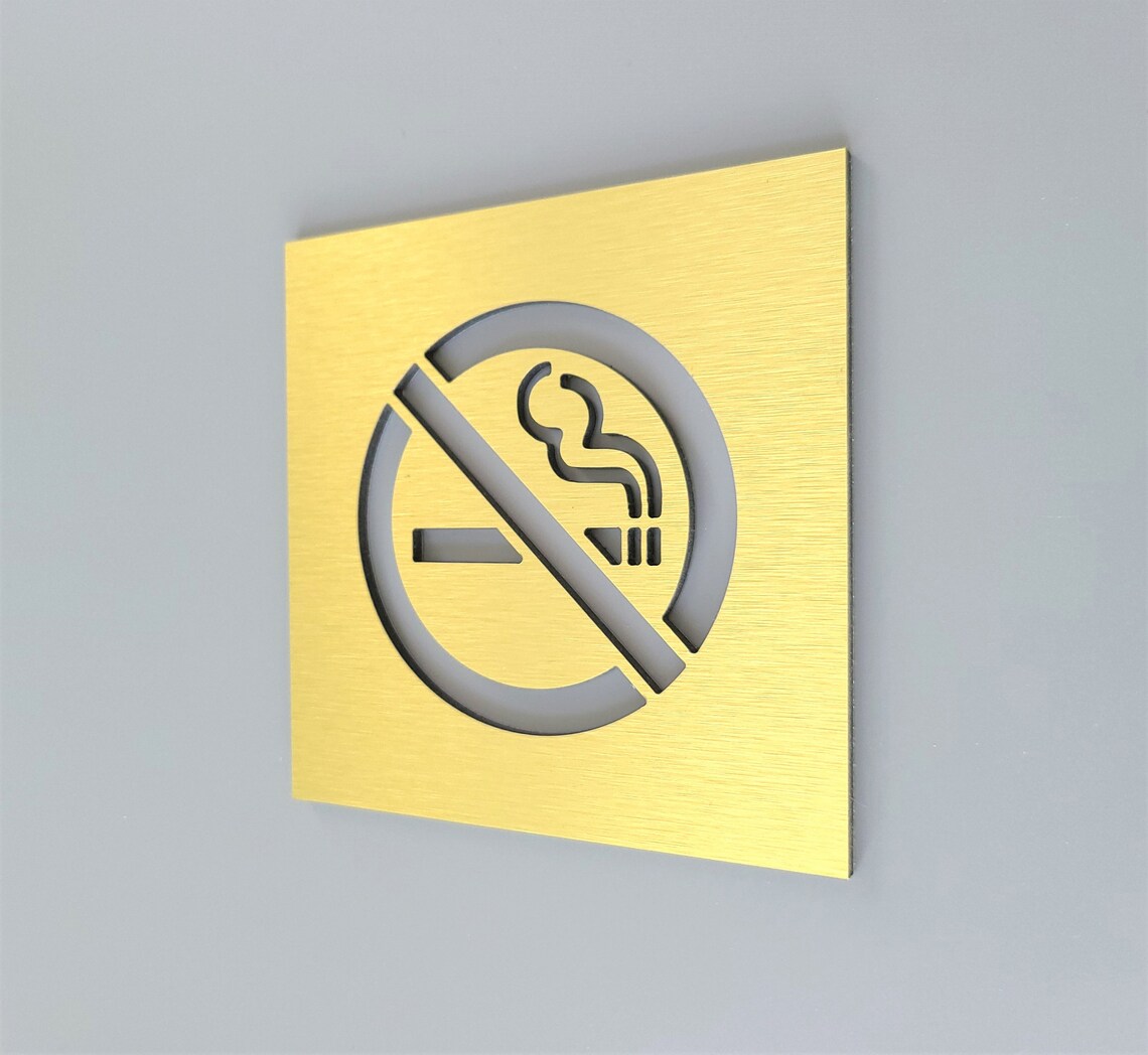 Panneau de symbole non fumeur pour les entreprises. Signalisation non ...