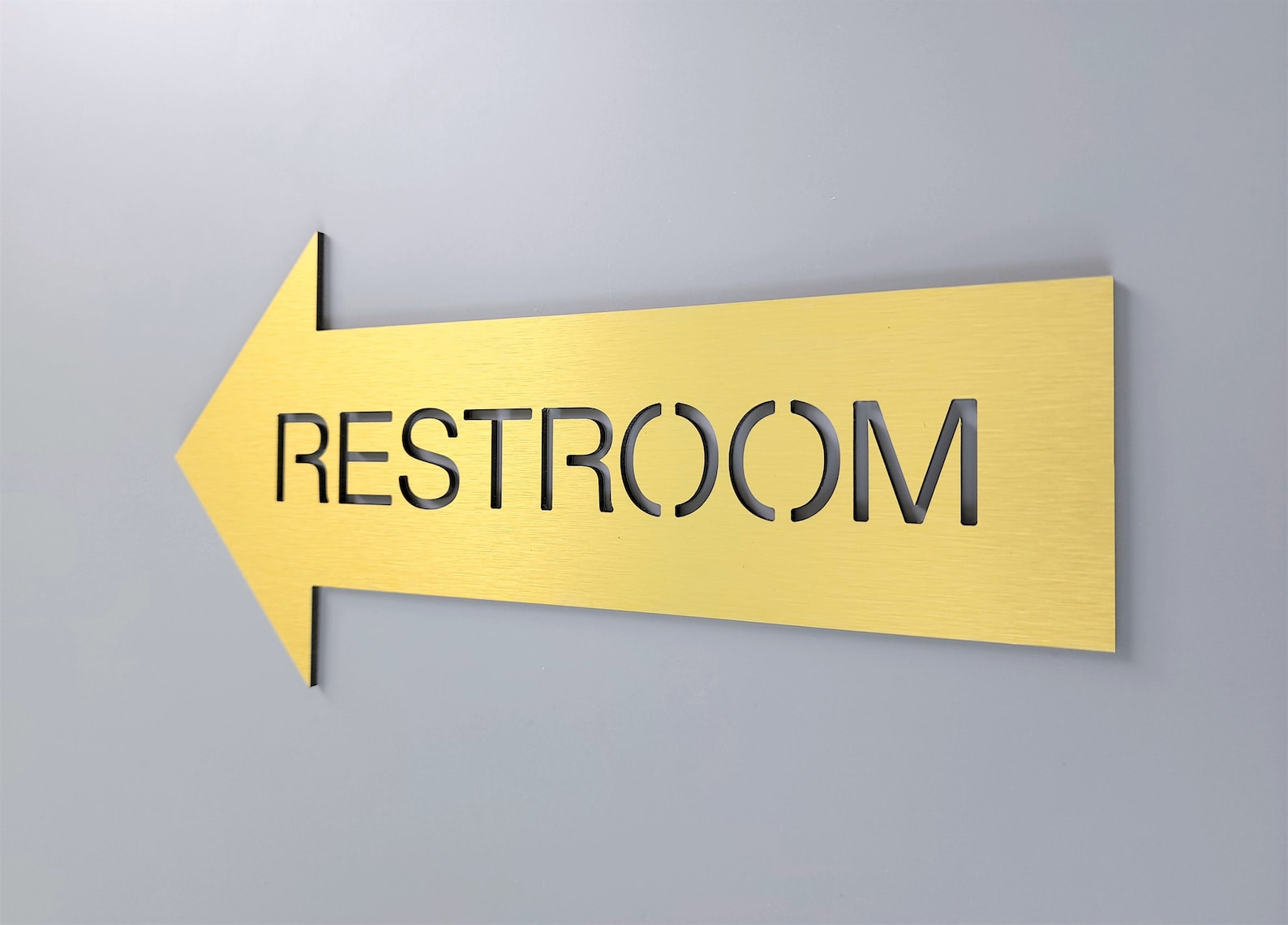 Restroom Sign With Arrow. Bathroom Signs. Wayfinding Sign. - Etsy