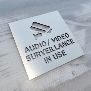 Video and Audio Surveillance in Use. Video and Audio Security Sign ...