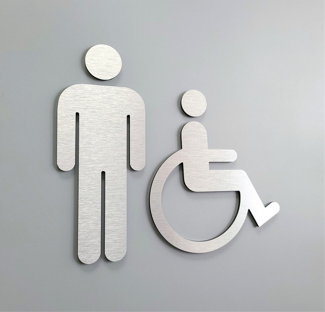 Male Bathroom Figures Set of 2. Handicap Accessible Restroom | Etsy