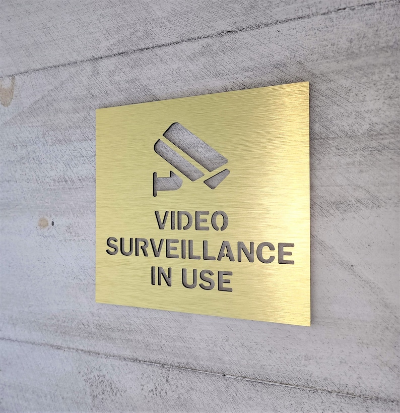 Video Surveillance in Use. Video Security Sign. Security Camera Sign ...
