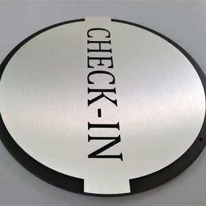 Check in Sign. Front Desk Sign. Hanging Lobby Signs. Reception Signs ...